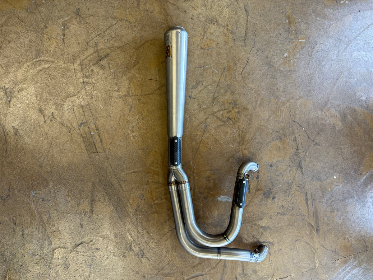 RED THUNDER TITANIUM FXR EXHAUST SYSTEM WITH CARBON FIBER HEAT SHIELDS ...